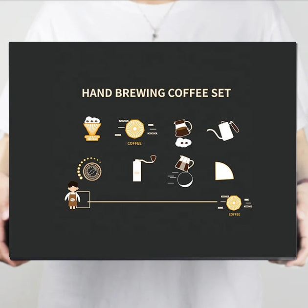 NIBU Professional Pour Over Coffee Tea Set V Shape Hand Dripping Kit ...